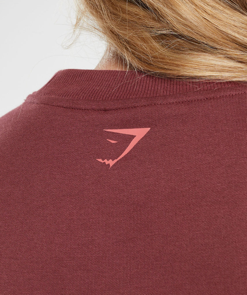 Gymshark Ironworks Oversized Sweatshirt - Red | Gymshark