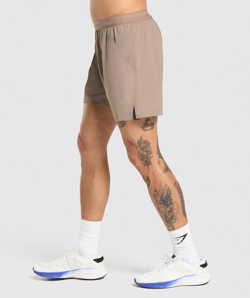 Gymshark Studio 6" Shorts - Lifestyle Brown | Gymshark